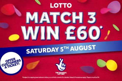 Supplier News: Boost your Lotto sales with the ‘Match 3 Win £60’ event ...